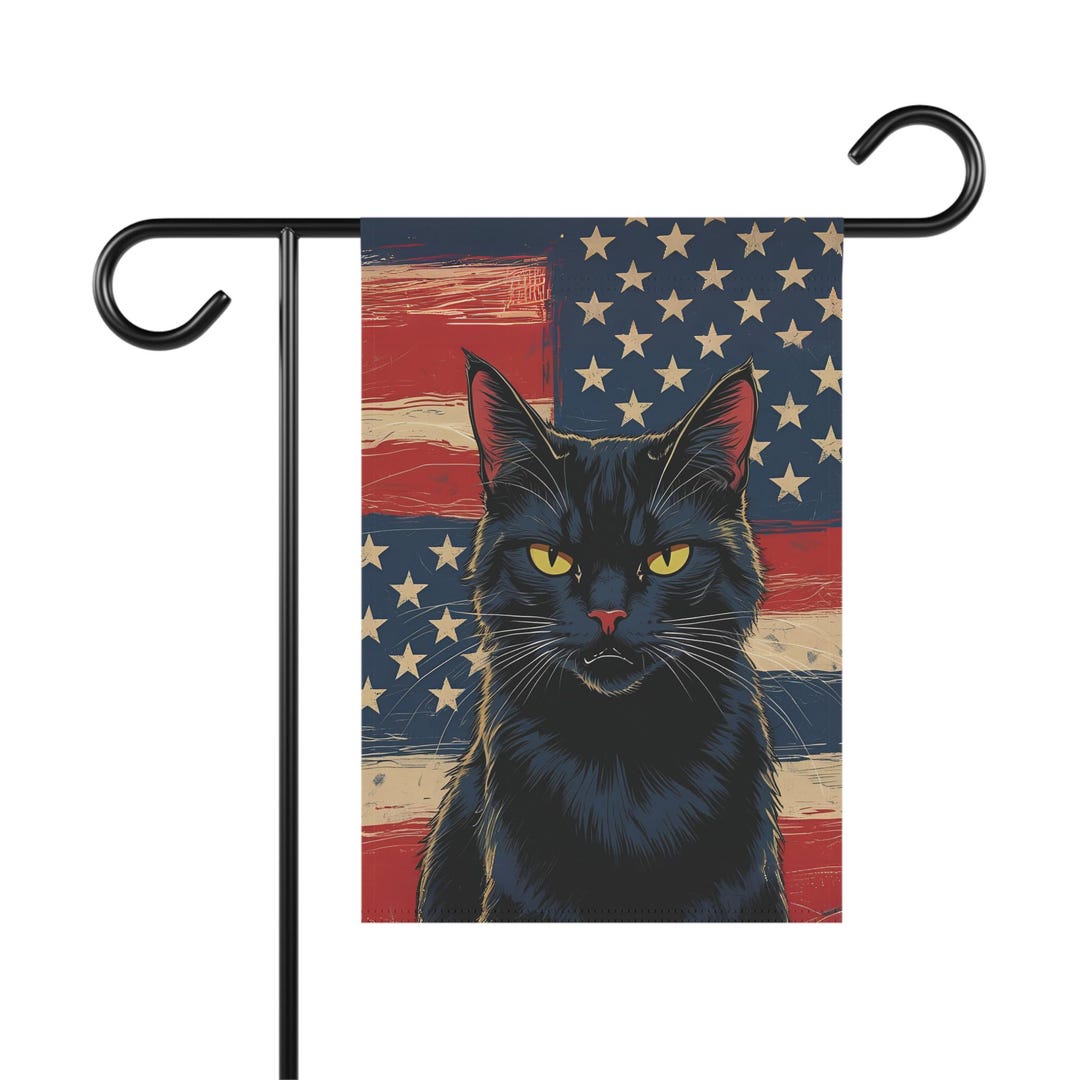 Angry Country Cat Flag, History Flag, Patriotic Cat Flag, Cat Lady ...