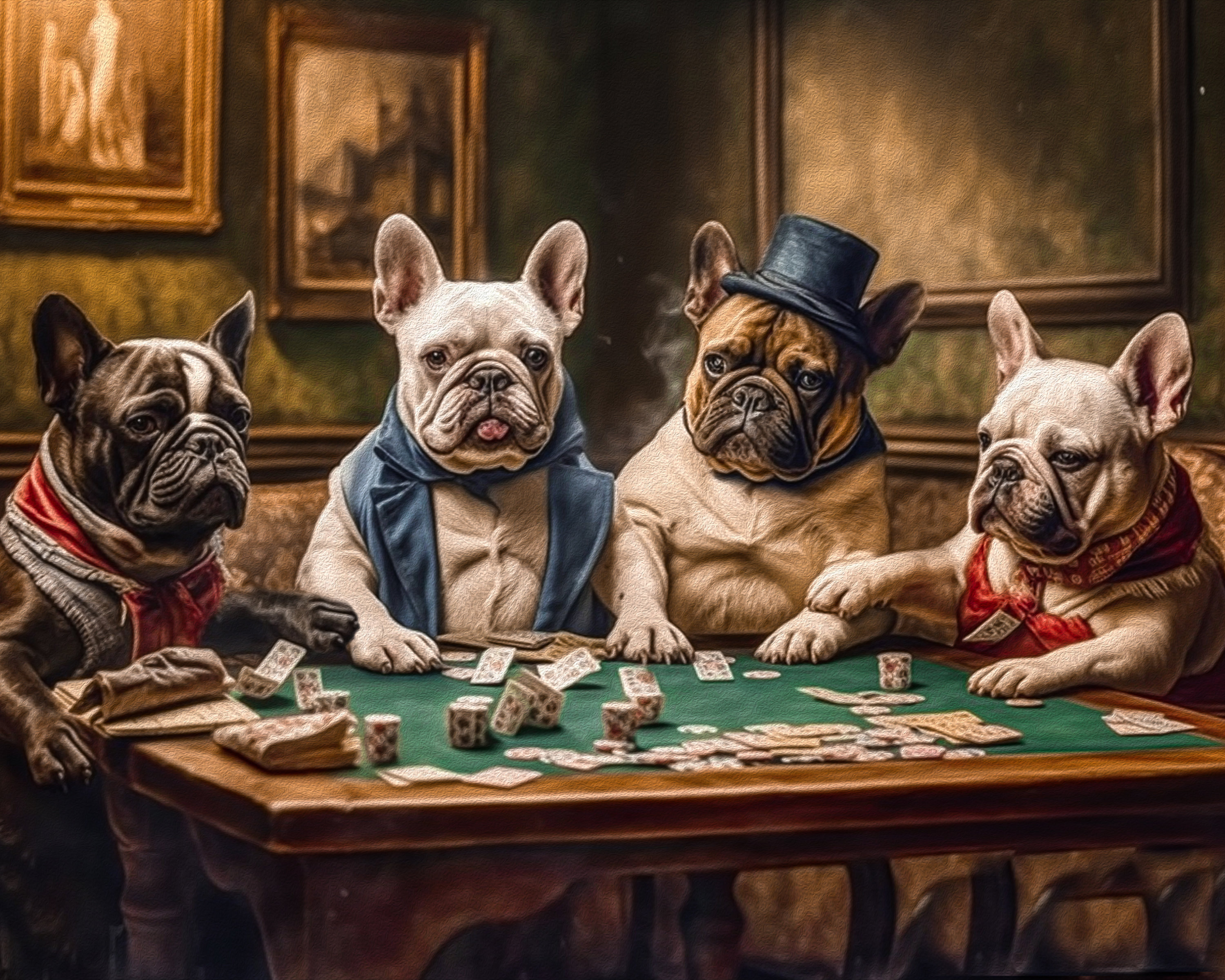 The Poker Gang -high Quality Photo Prints, Wall Art, Animal Lover ...