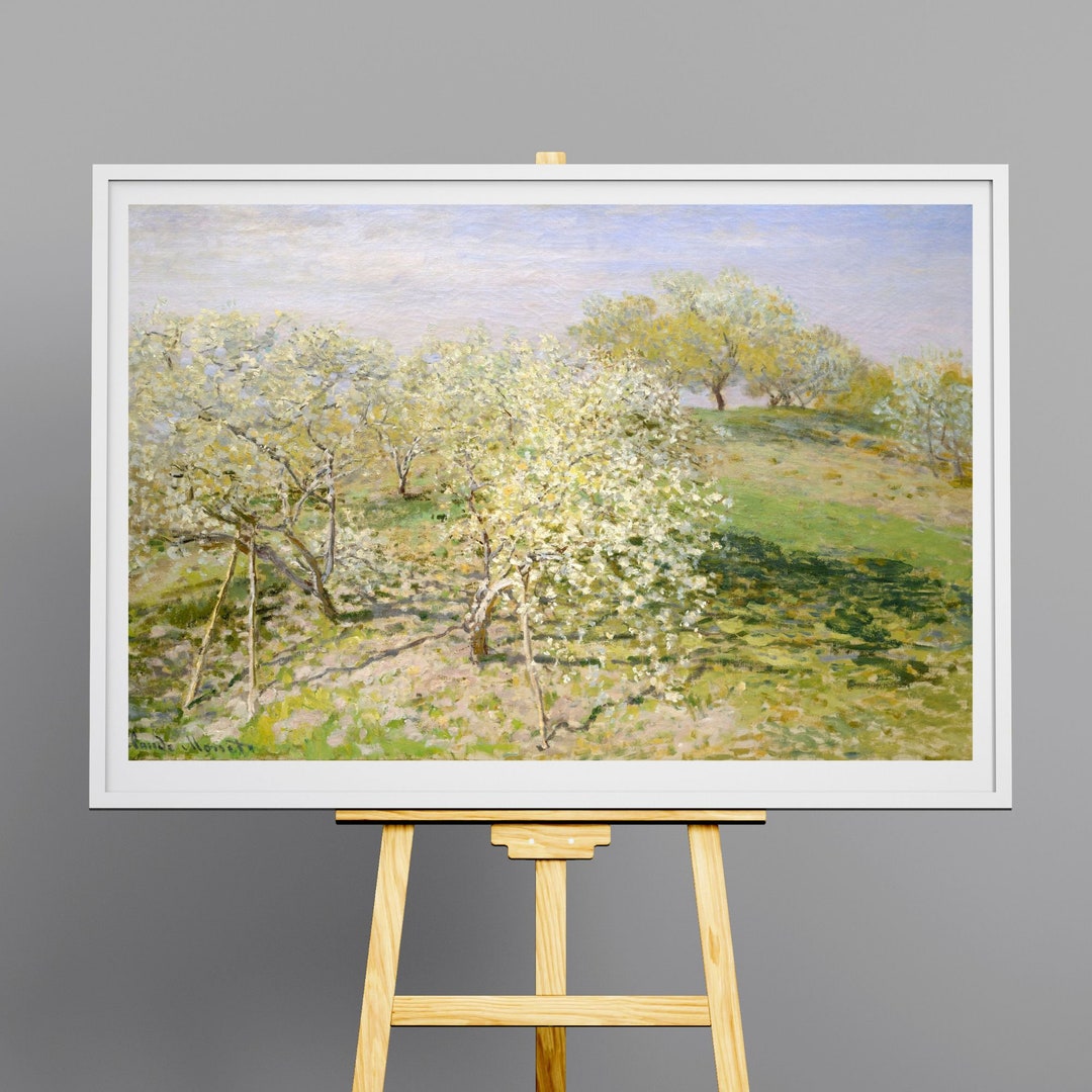 Claude Monet Spring Fruit Trees in Bloom Vintage Poster Wall - Etsy