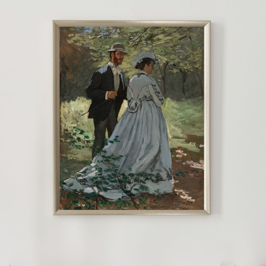Claude Monet Le Dejuner Herb Art Printable Romantic Couple Vintage Wall ...