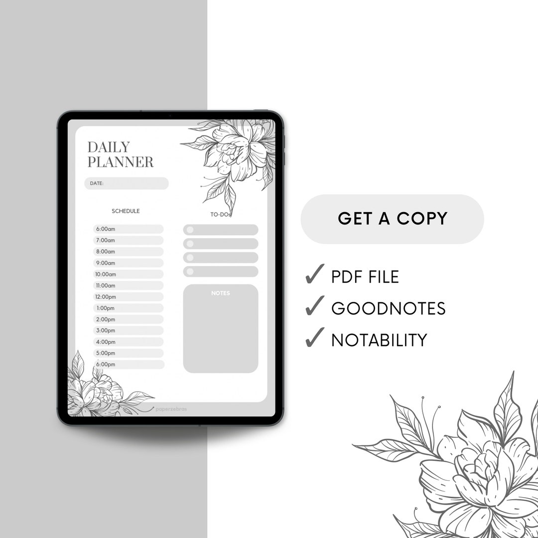 Digital Daily Planner - Goodnotes Planner, Notability Planner, PDF ...