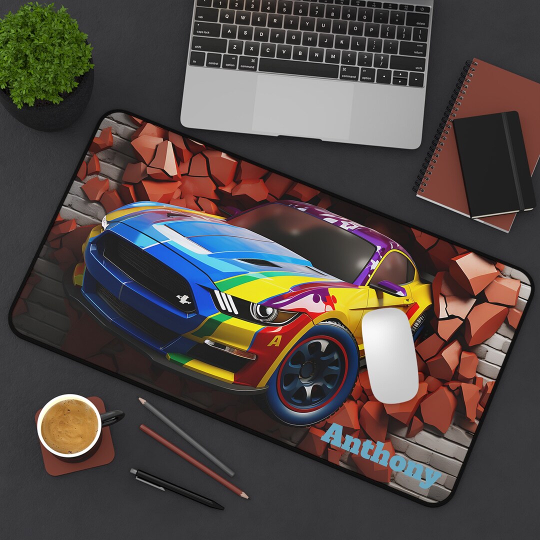 Personalized Desk Mat, Race Car Desk Mat, Keyboard Desk Mat, Desk Pad ...