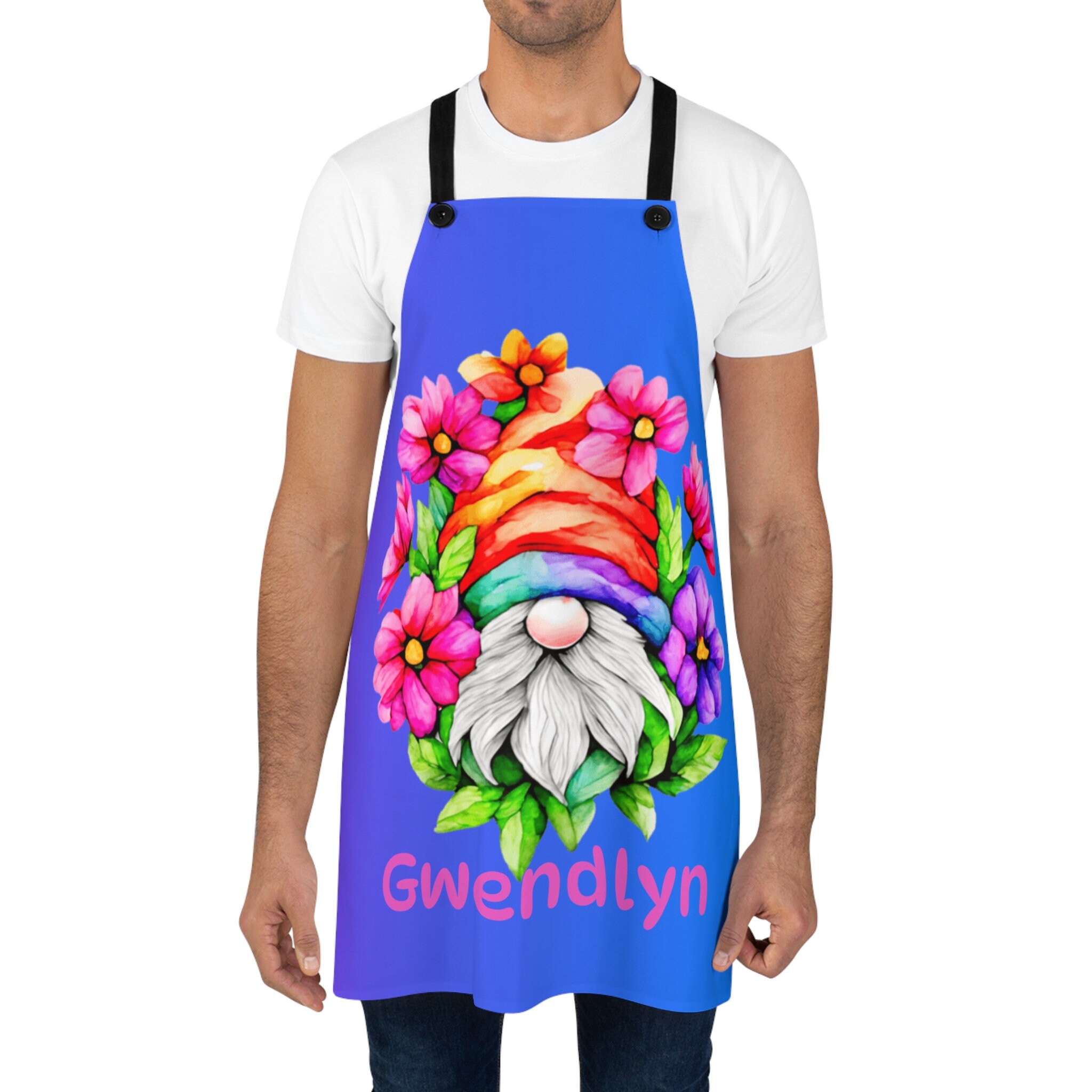 Personalized Apron, Gnome Apron, Gnome Lover Gift, Custom Gnome Apron ...