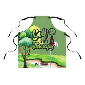 Personalized Apron, Golfer Apron, Golf Lover Gift, Unique Golf Apron ...
