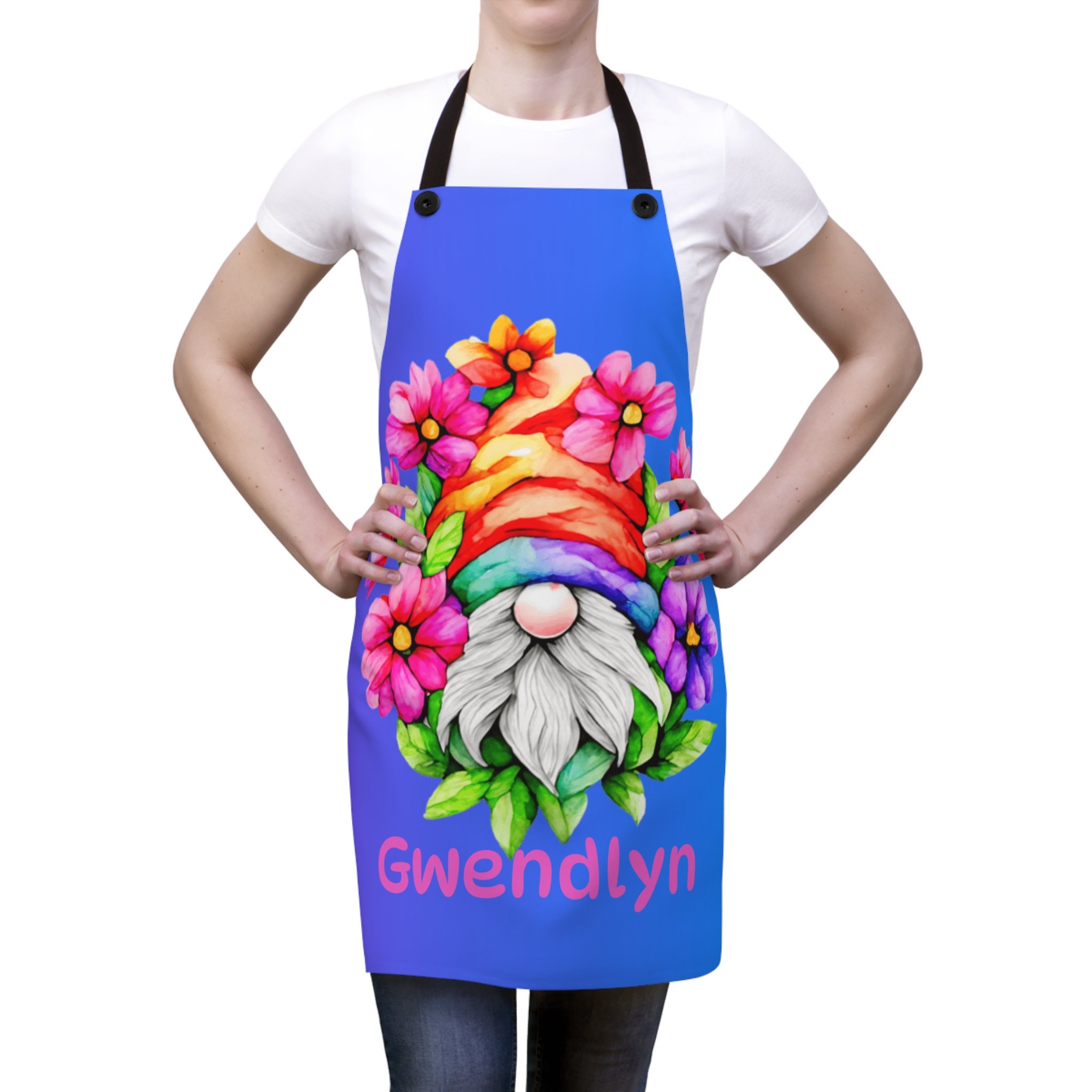 Personalized Apron, Gnome Apron, Gnome Lover Gift, Custom Gnome Apron ...