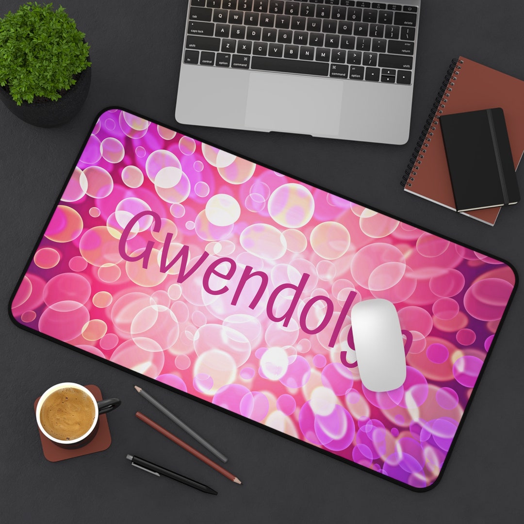 Personalized Desk Mat, Hot Pink Desk Mat, Keyboard Desk Mat, Desk Pad ...
