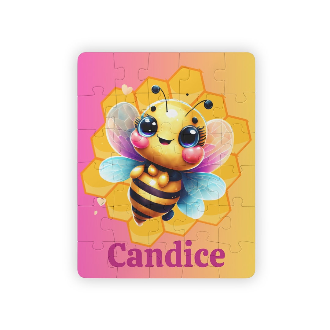 Personalized Bee Puzzle, Kids Bee Puzzle, 30-piece Puzzle, Bee Jigsaw ...
