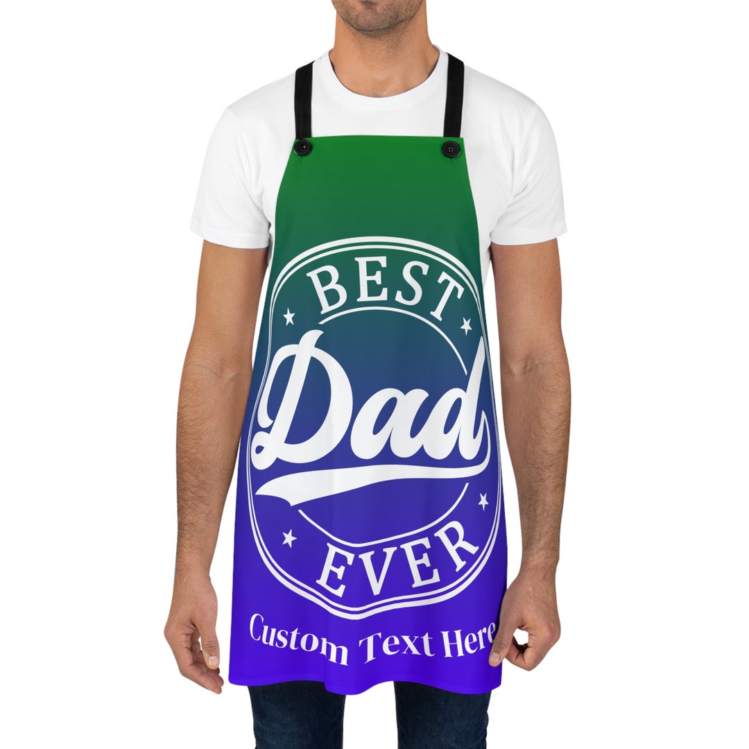Personalized Dad Apron, Unique Dad Gift, Best Dad Ever Apron, Cooking ...