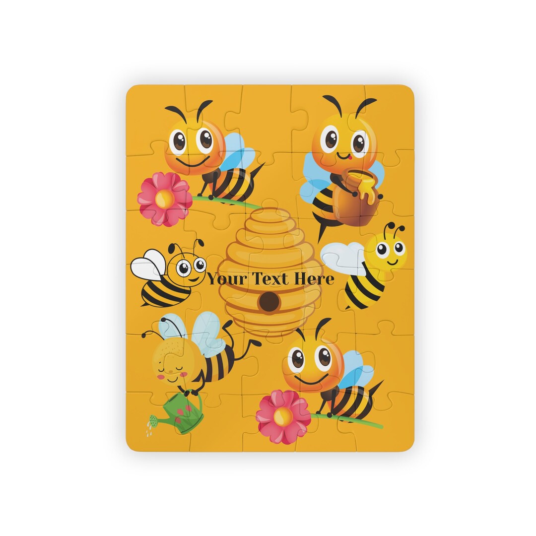 Personalized Puzzle, Bee Puzzle, Personalized Gift, Custom Name Puzzle ...