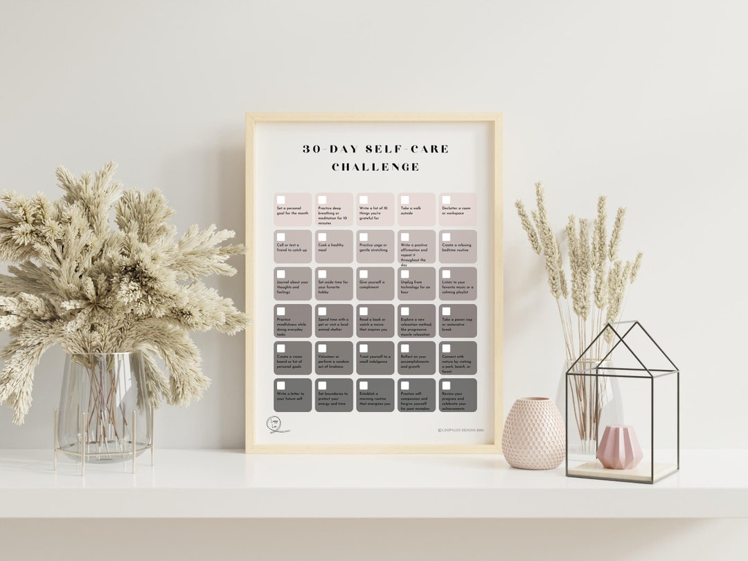30 Day Self-care Challenge - Printable Instant Download - Etsy