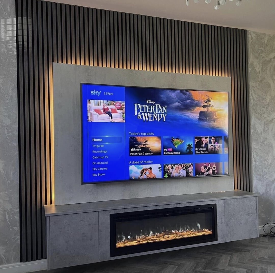 Media Wall Package With 40" Electric Fire - Etsy UK
