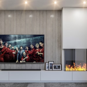 Media Wall Package - Acoustic Panels - 4m Wall Units - Electric Fire ...