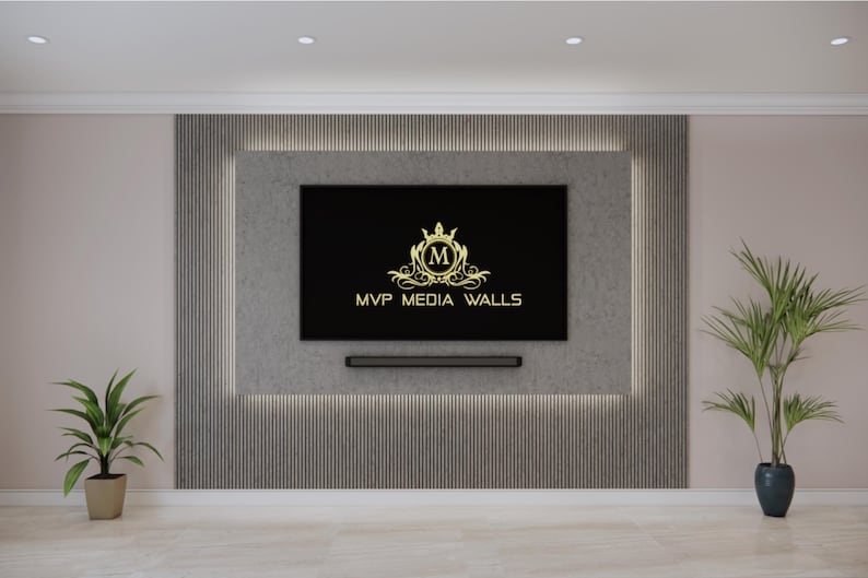 Media Wall Kit - Tv Panel & 240cm 0f Acoustic Panels - Etsy UK
