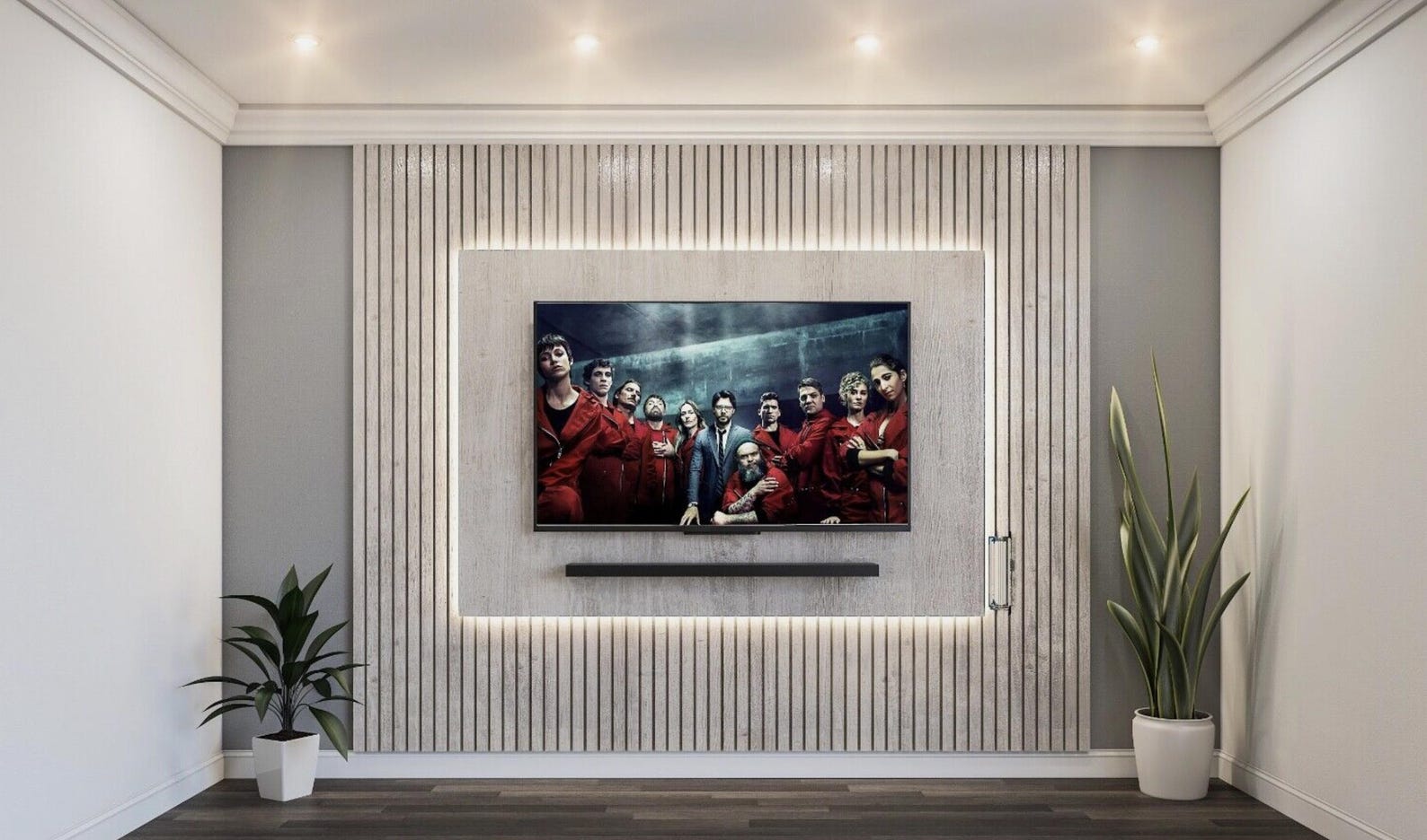 Media Wall Kit - Tv Panel & 240cm 0f Acoustic Panels - Etsy UK