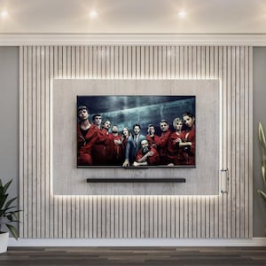 Media Wall Kit - Tv Panel & 240cm 0f Acoustic Panels - Etsy UK