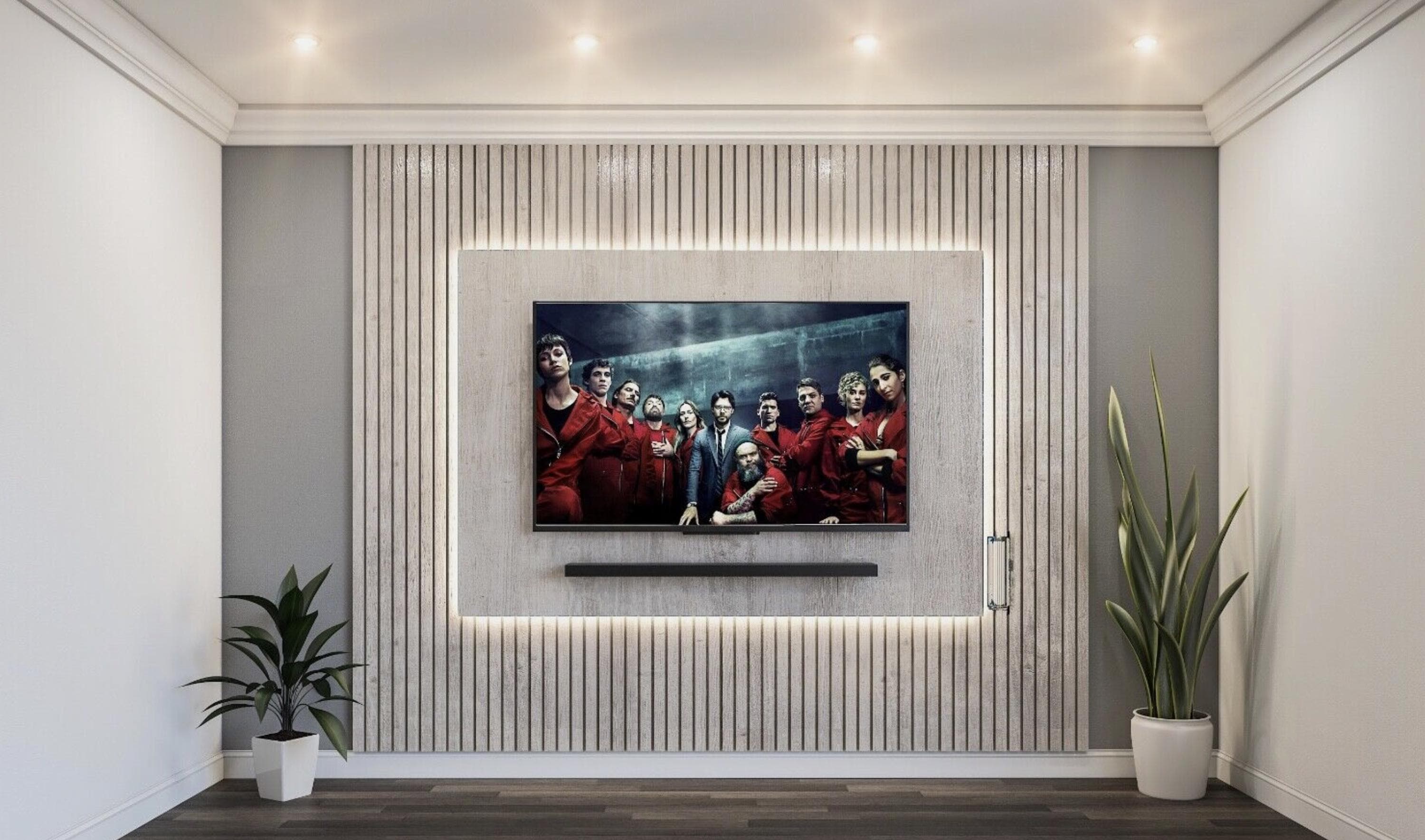 Media Wall Kit - Tv Panel & 240cm 0f Acoustic Panels - Etsy UK
