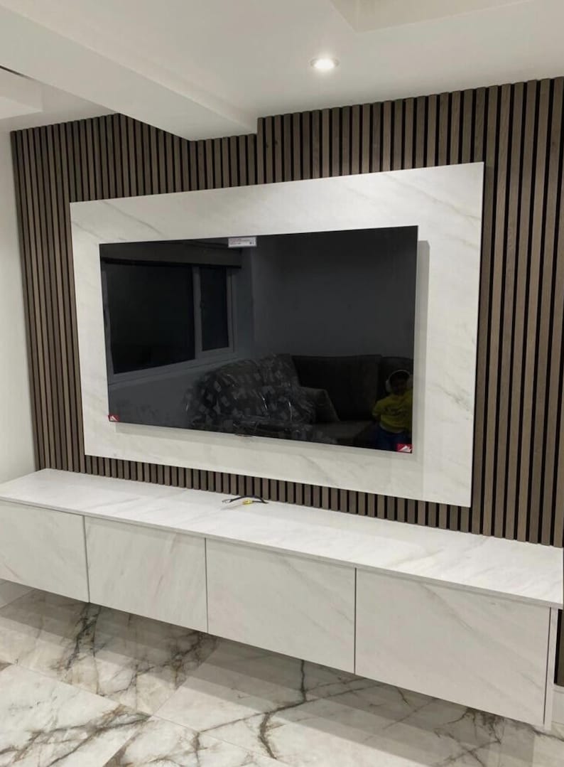 Media Wall Package With 2.4m Unit and Tv Panel - Acoustic Panels - Etsy UK