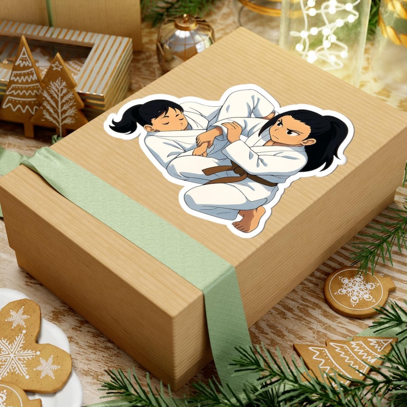 Judo Jiujitsu MMA Girls Kiss-cut Stickers - Fun Bumper Decals, Laptop ...