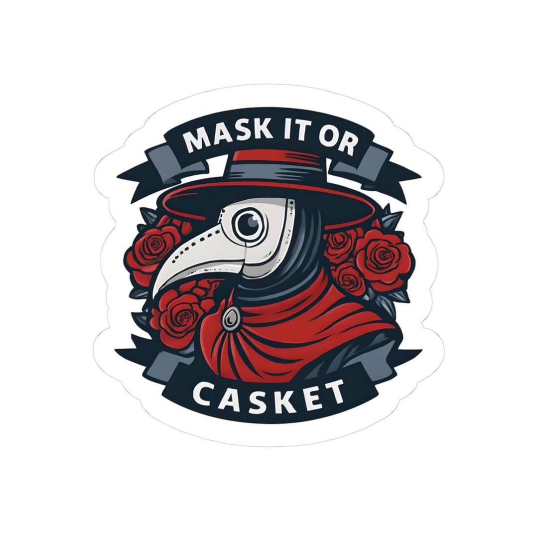 Gothic Kiss-cut Stickers - Plague Doctor Design, Unique Laptop Decor ...