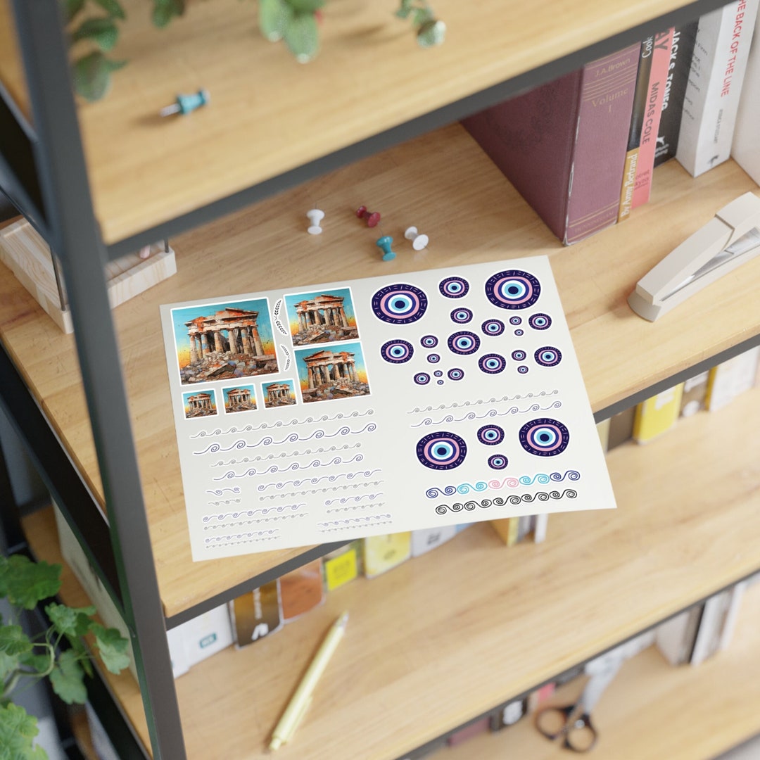 Greek Temple and Motives, Sticker Sheets Collection Set 02, Pottery ...