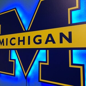 Color Changing Michigan State Sign Wolverines Birthday Gift - Etsy