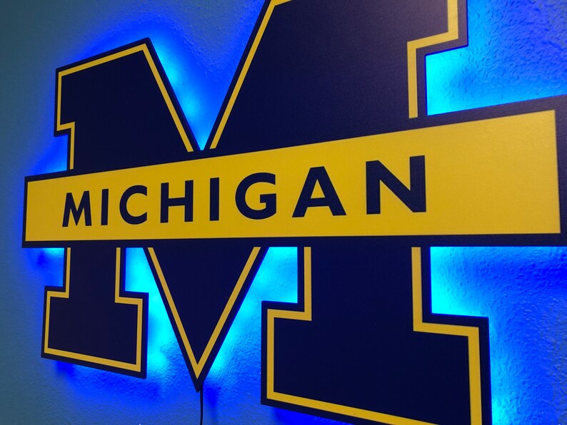 Color Changing Michigan State Sign Wolverines Birthday Gift - Etsy