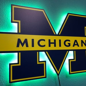 Color Changing Michigan State Sign Wolverines Birthday Gift - Etsy