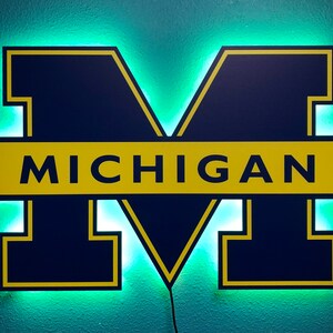 Color Changing Michigan State Sign Wolverines Birthday Gift - Etsy