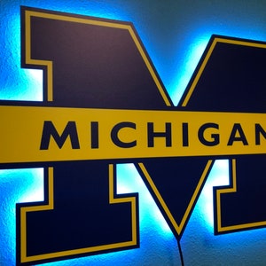 Color Changing Michigan State Sign Wolverines Birthday Gift - Etsy