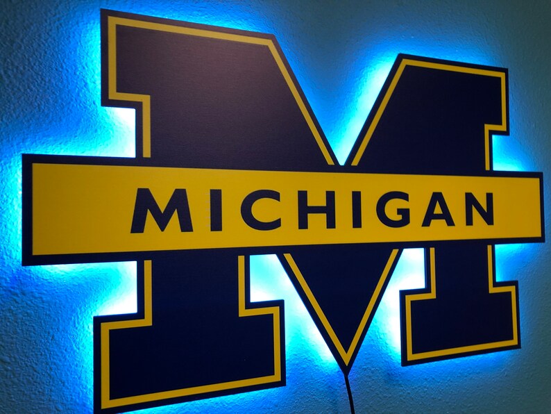 Color Changing Michigan State Sign Wolverines Birthday Gift - Etsy