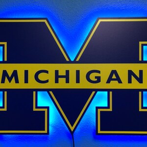 Color Changing Michigan State Sign Wolverines Birthday Gift - Etsy