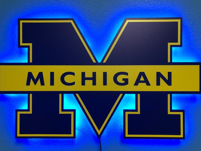Color Changing Michigan State Sign Wolverines Birthday Gift - Etsy