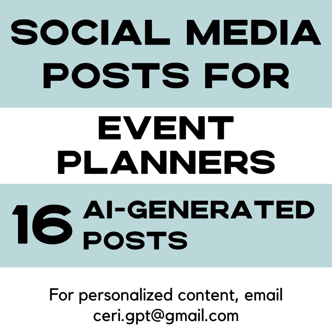 16 Celebration-ready Social Media Posts for Event Planners - Etsy
