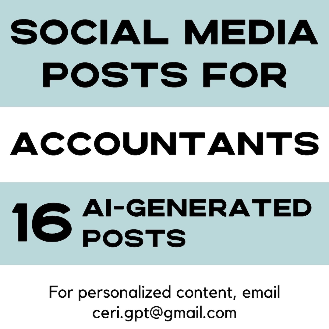 16 Money-smart Social Media Posts for Accountants - Etsy