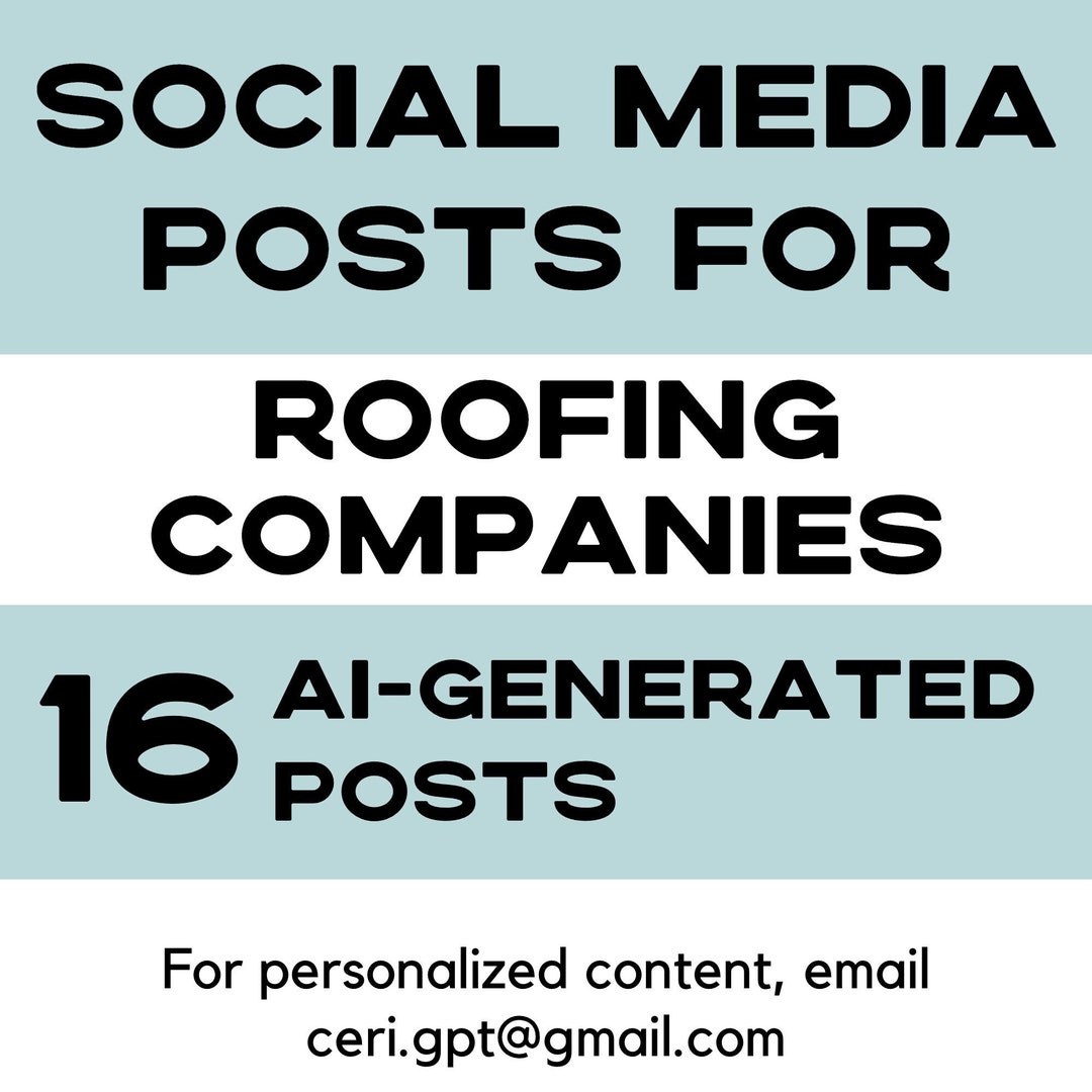 16 Top-tier Roofing Social Media Posts for Roofing Companies - Etsy