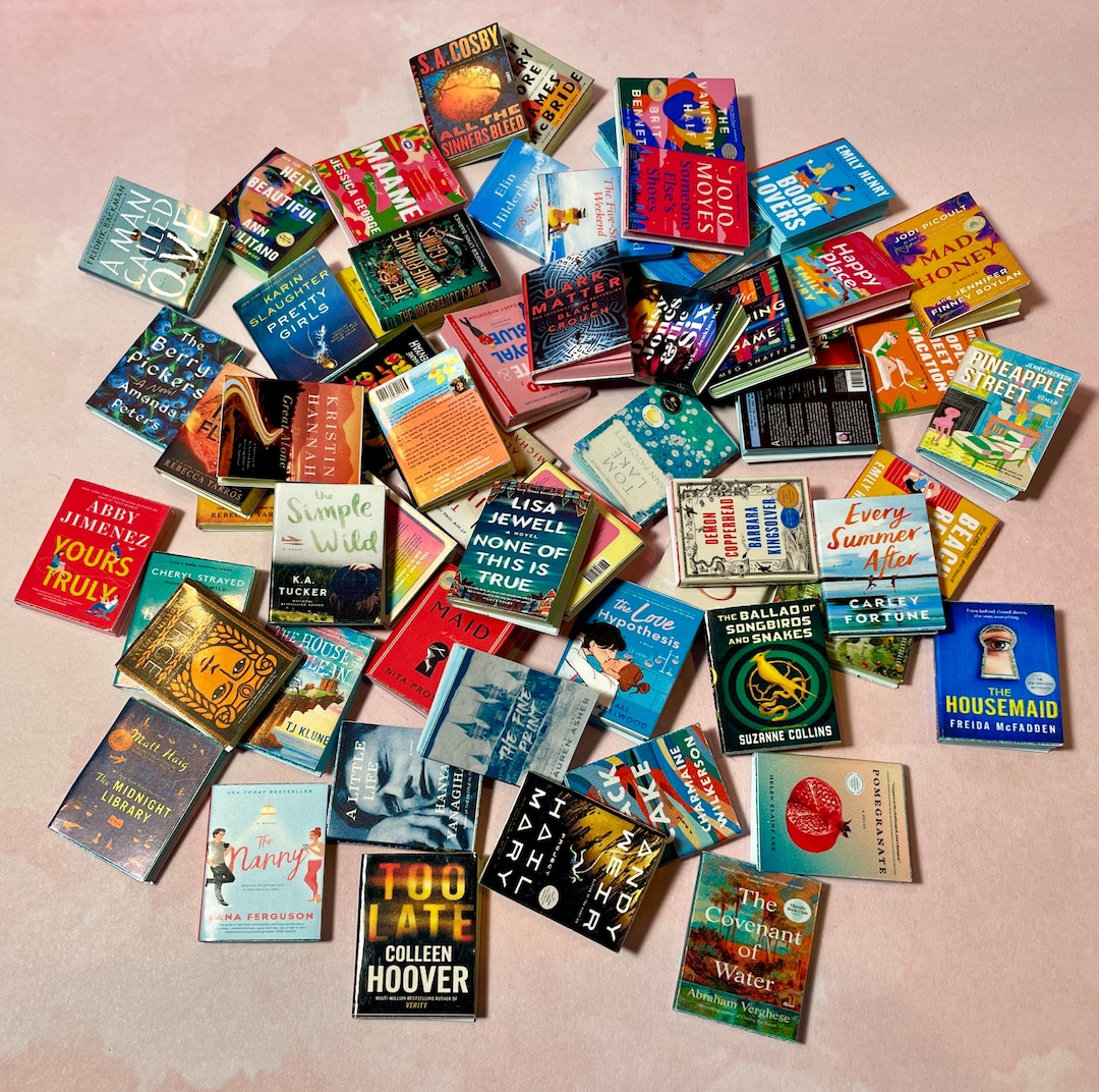 Miniature Popular Books, 1:12 Scale Dollhouse Books - Etsy