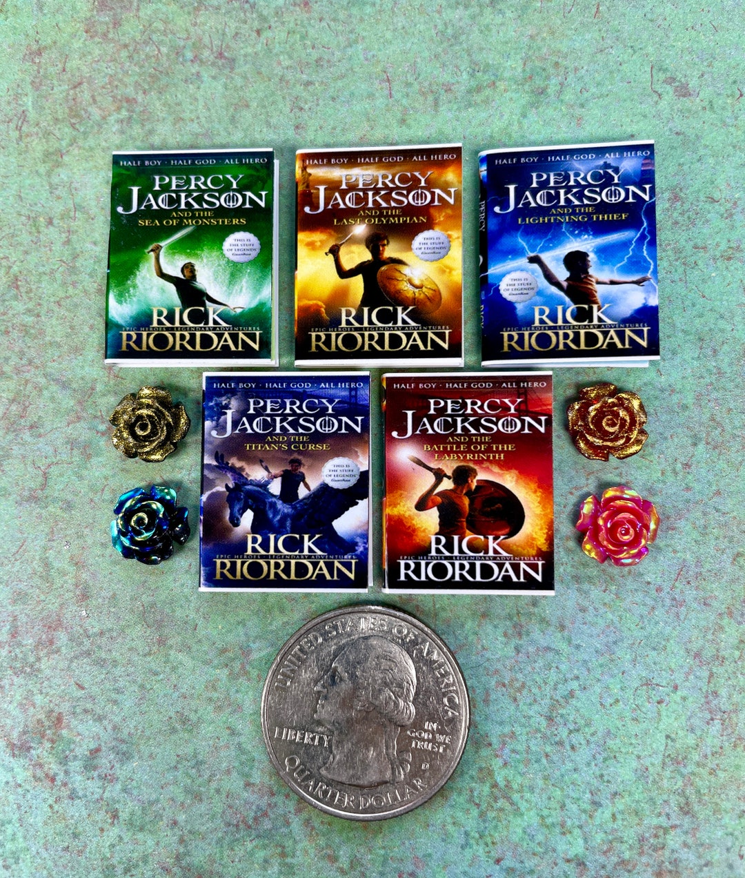 Percy Jackson Book Series, 5 Mini Books, Scale 1:12, Miniature Books - Etsy