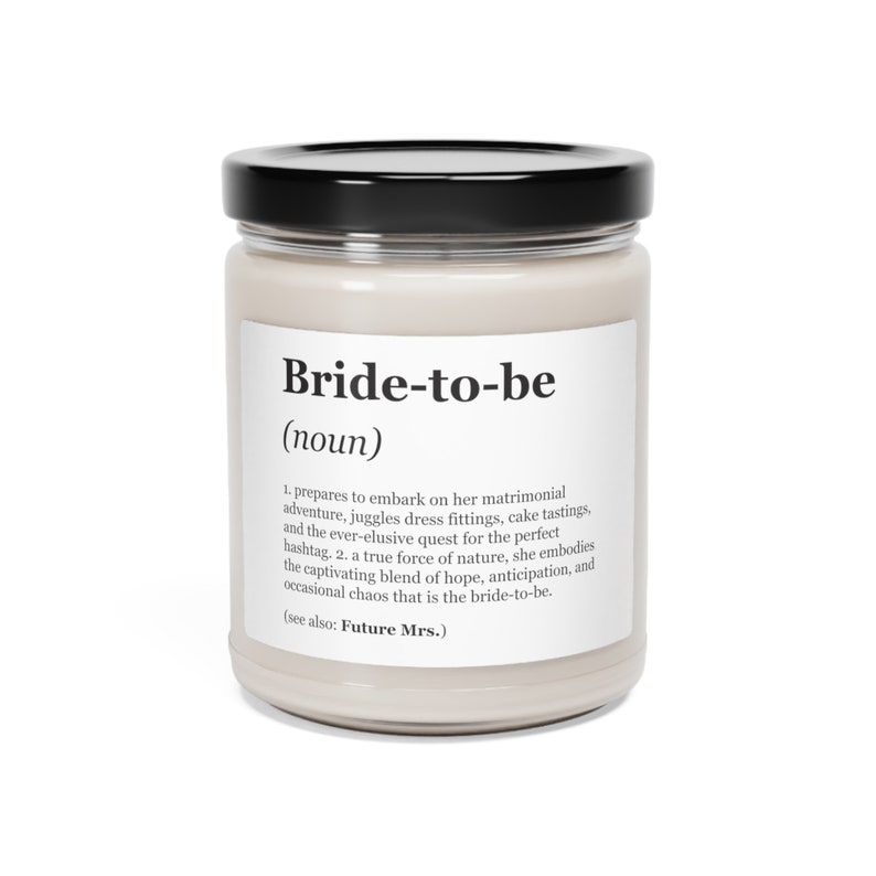 Bride-to-be Definition Scented Soy Candle 9oz, Bridal Gifts, Engagement ...