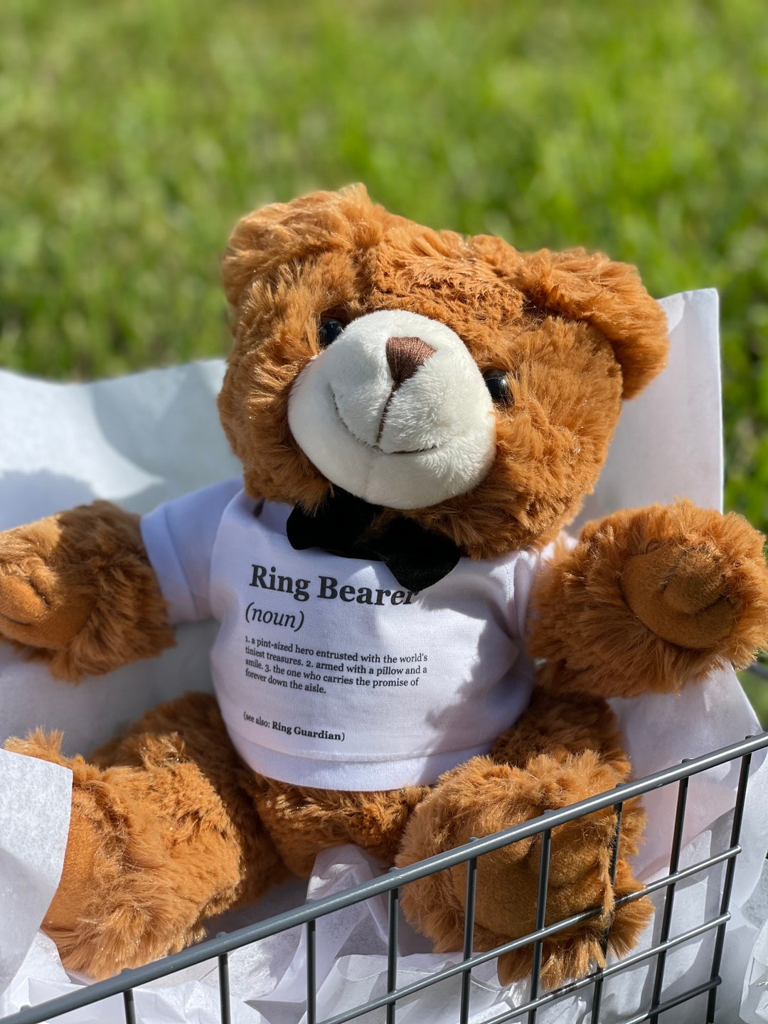 Ring Bearer Definition Teddy Bear W/ T-shirt, Ring Bearer Gifts ...