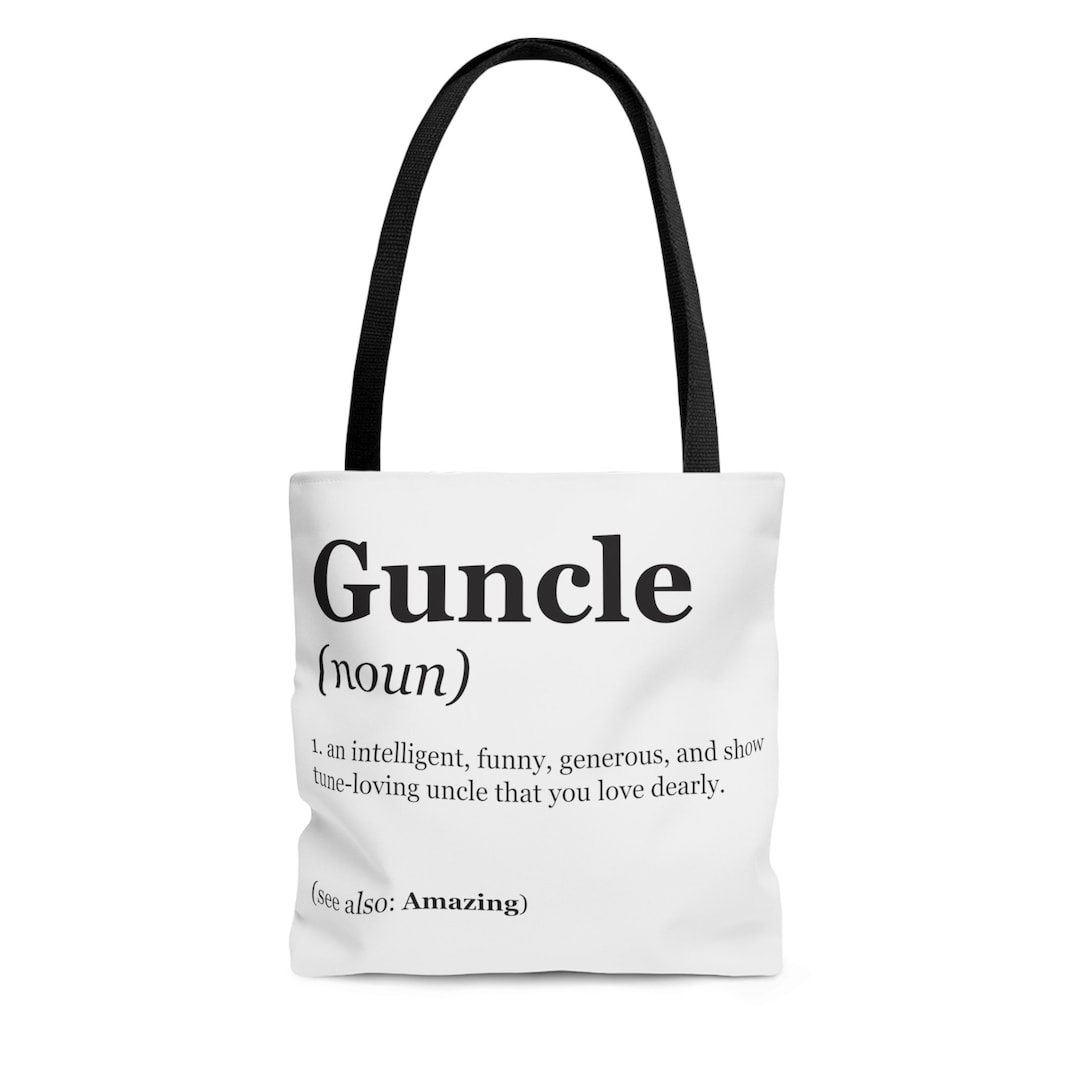 Guncle Definition Tote Bag, Father's Day Gift, Birthday Gift, Gay Uncle ...