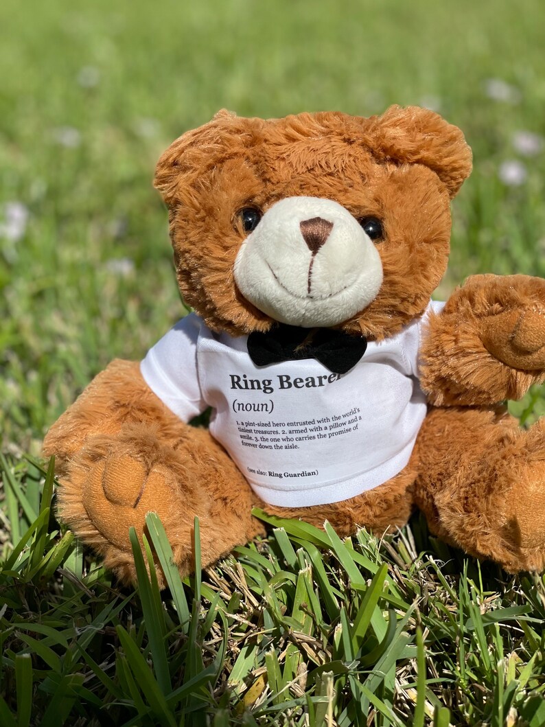 Ring Bearer Definition Teddy Bear W/ T-shirt, Ring Bearer Gifts ...