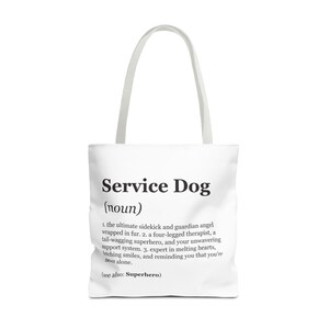 Service Dog Definition Tote Bag, Working Dog, Service Animal, Emotional ...