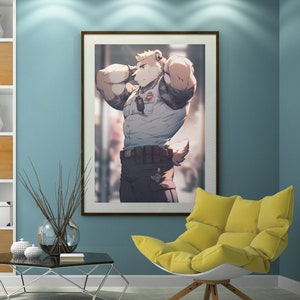 Furry Wall Art: Fursona Painting for Furry Lovers Wall Art for Bedroom ...