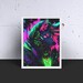 Cyberpunk Neon Furry Art: Cyberpunk Fursona Wall Art Home Decor Furry ...