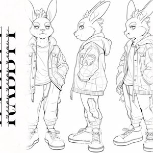 Feral Cool Rabbit Base Cute Furry: Chill Bunny Fursona Furry Base Adopt ...