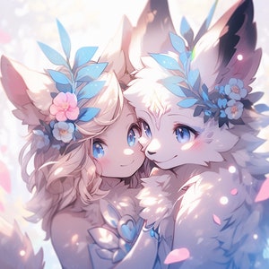Furry Couple Commission Digital Painting Masterpiece Couple Fursona ...