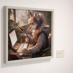 Furry Art Print: Fursona Study Digital Print Furry Art Piece Anthro ...