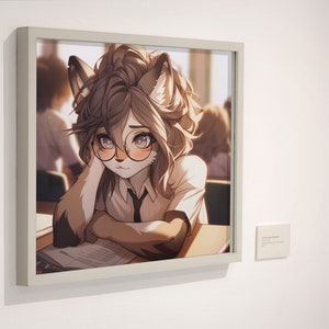 Back to School Furry Art Print: Fursona College Student Print Furry Art ...