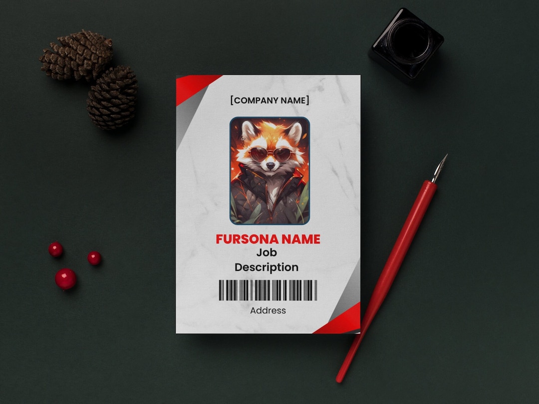 YCH Exclusive Fursona Card Custom Fursona ID Card Furry Business Card ...