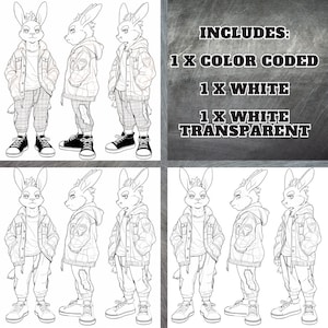 Feral Cool Rabbit Base Cute Furry: Chill Bunny Fursona Furry Base Adopt ...